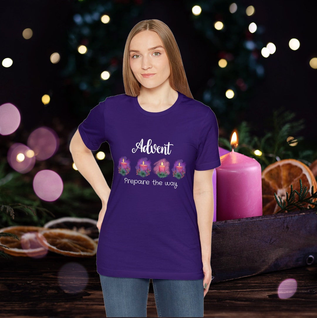 Advent Season Tee Shirt, Prepare for Christmas T Shirt, Advent Candles ...