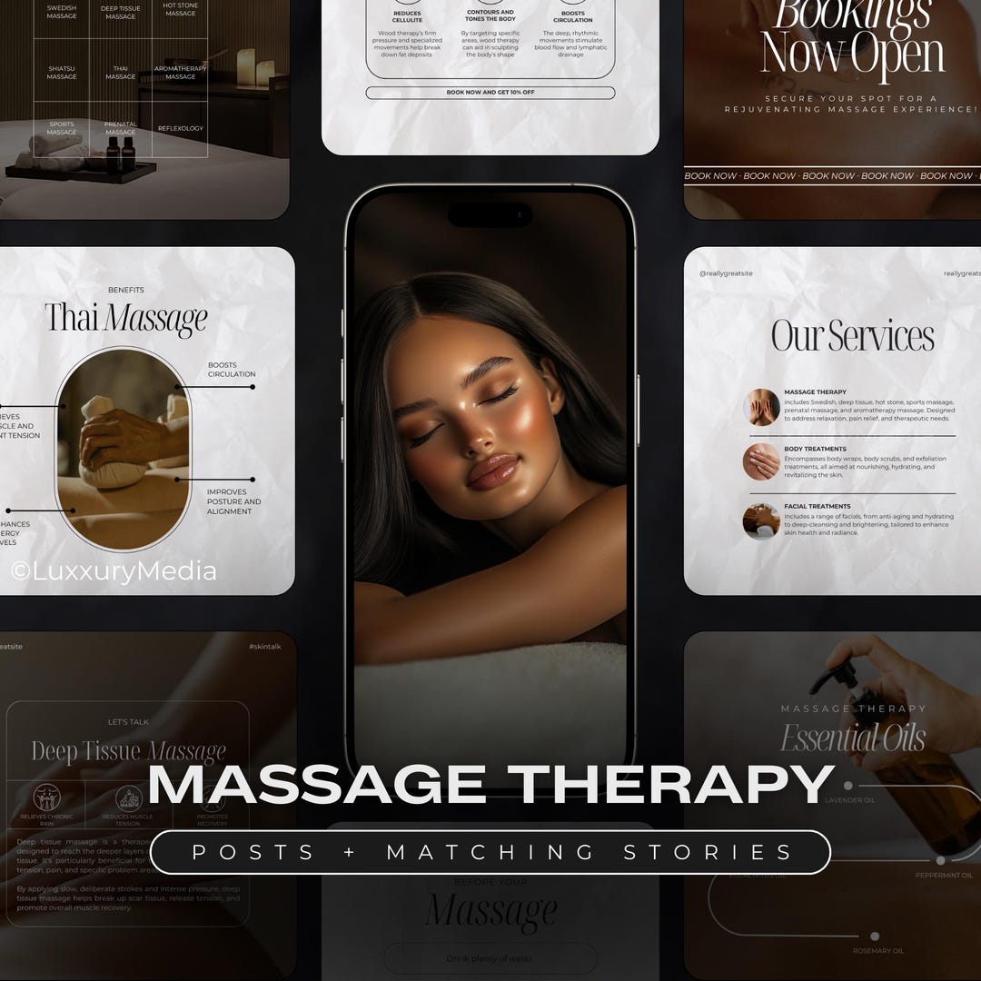 Massage Instagram Posts, Massage Massage Therapy Instagram Templates ...