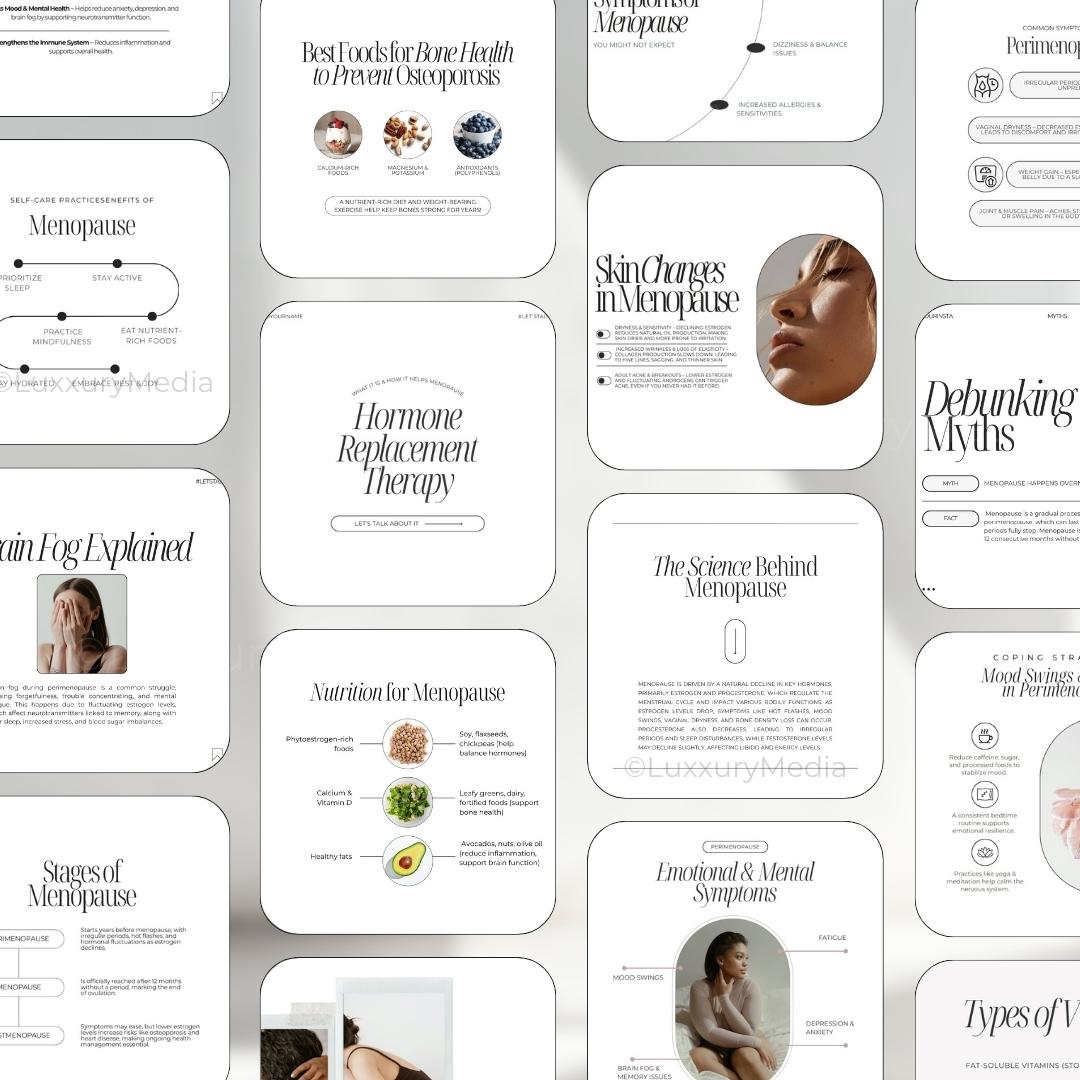 Menopause Instagram Templates | Perimenopause Posts | Hormone Health ...