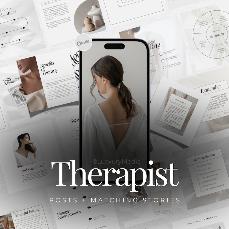 Therapist Instagram Templates | Therapist Social Media Posts ...