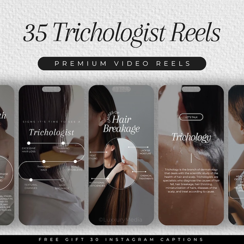 35 Trichology Video Reels | Trichologist Social Media Posts ...