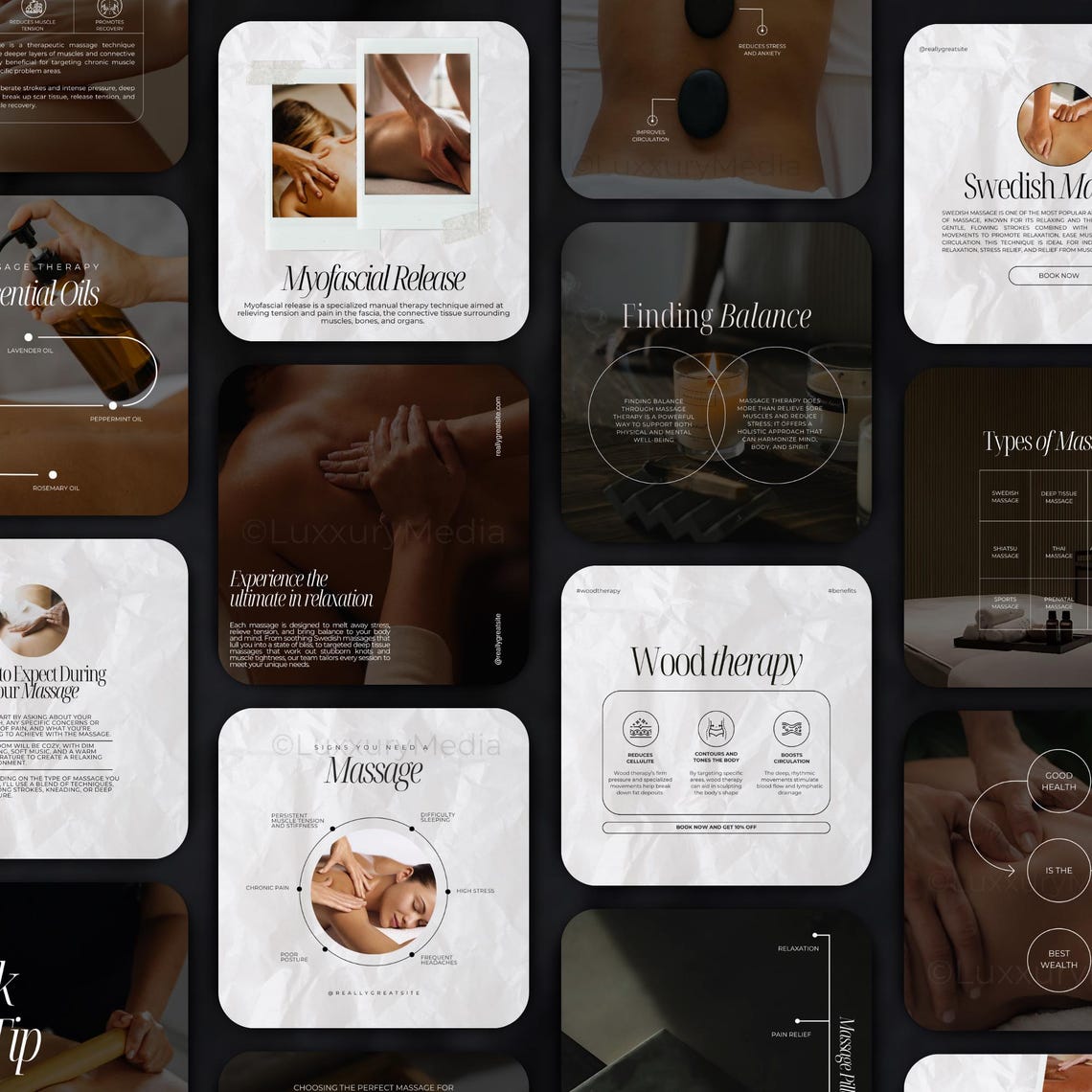 Massage Instagram Posts, Massage Massage Therapy Instagram Templates ...
