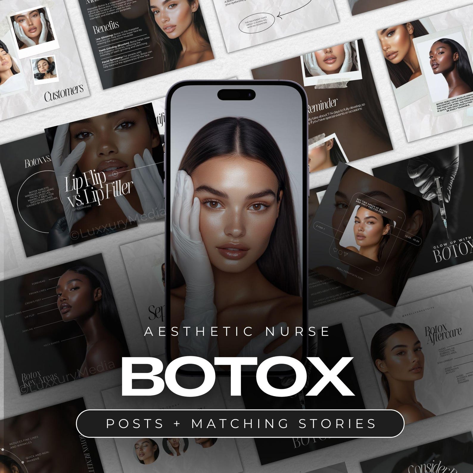 Botox Instagram Templates Nurse Injector Social Media Posts Medspa ...