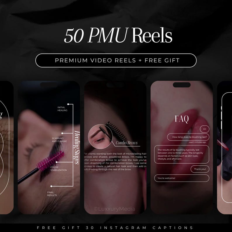 Permanent Makeup Instagram Video Reels | Lip Blush Reels | PMU Brows ...