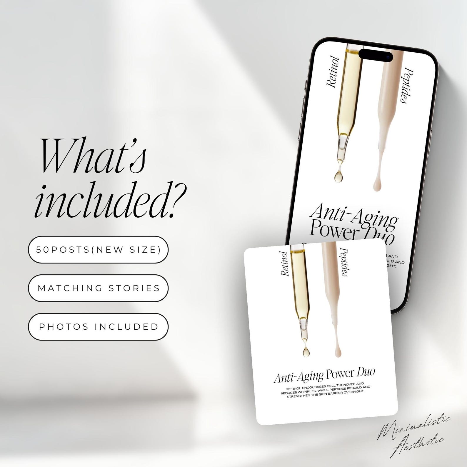 Skincare Serum Instagram Templates, Serum Posts, Skincare Social Media ...