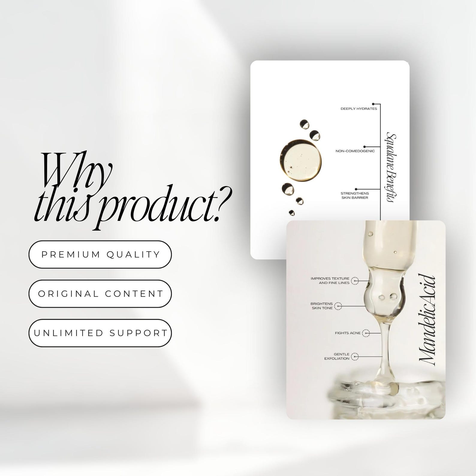 Skincare Serum Instagram Templates, Serum Posts, Skincare Social Media ...