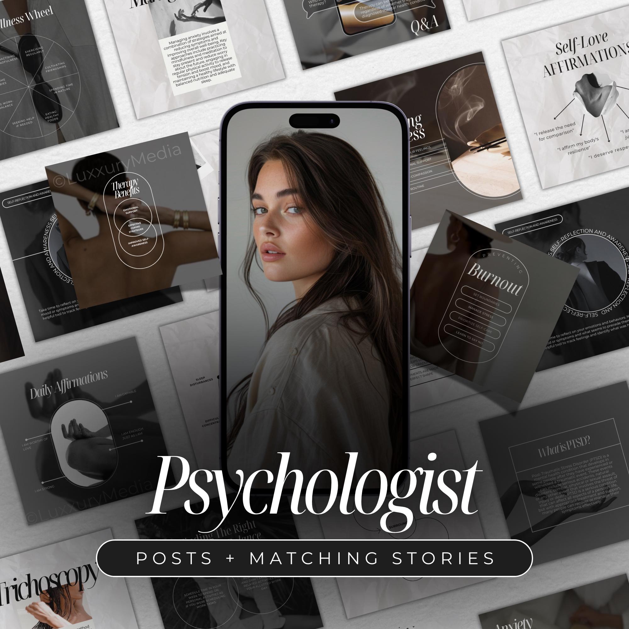 Psychologist Instagram Templates | Psychology Social Media Posts ...