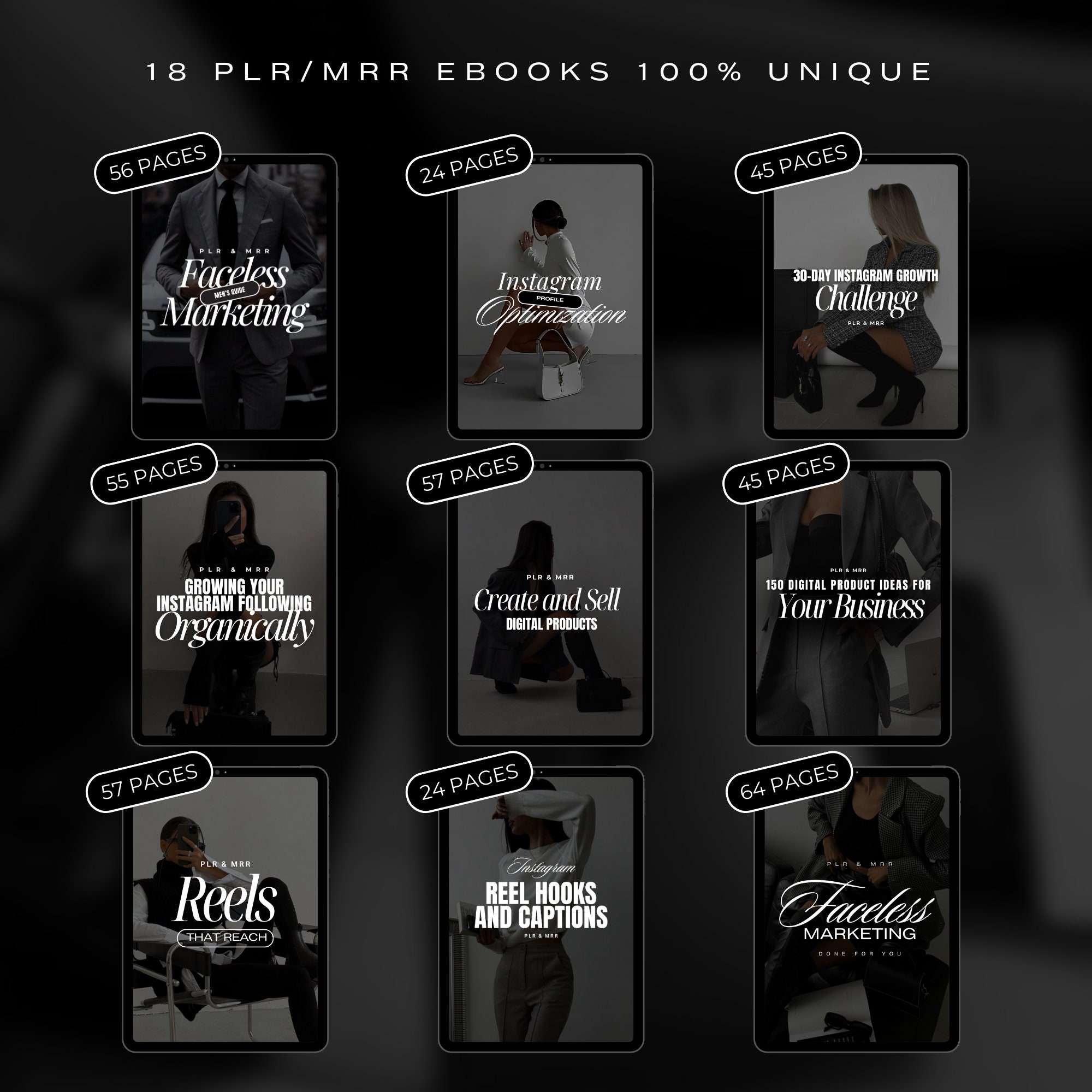 2000+ Faceless Digital Marketing Bundle | PLR Digital Products Bundle ...