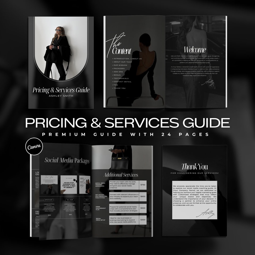 Services & Pricing Guide Template | Services Pricing Guide | New Client ...