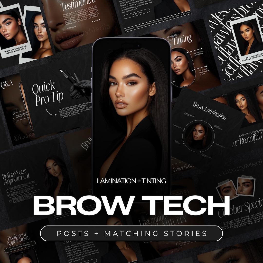 Brow Tech Instagram Templates | Brow Tech Social Media Posts | Brow ...