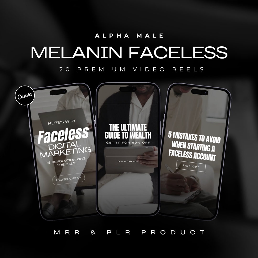 Melanin Faceless Reels Men Instagram | Faceless Marketing Instagram ...