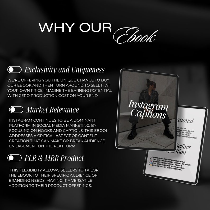 200 Viral Hooks and Captions Ebook With PLR | Done for You Instagram Marketing Ebook | Digital ...