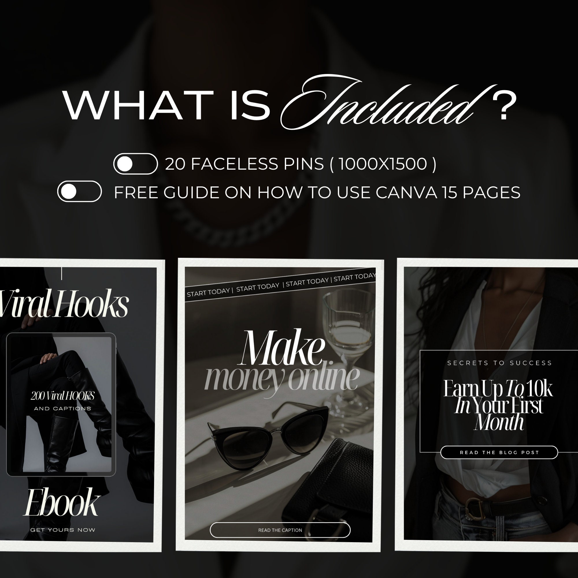 Faceless Pinterest Pins Templates | Faceless Templates Pinterest | PLR ...