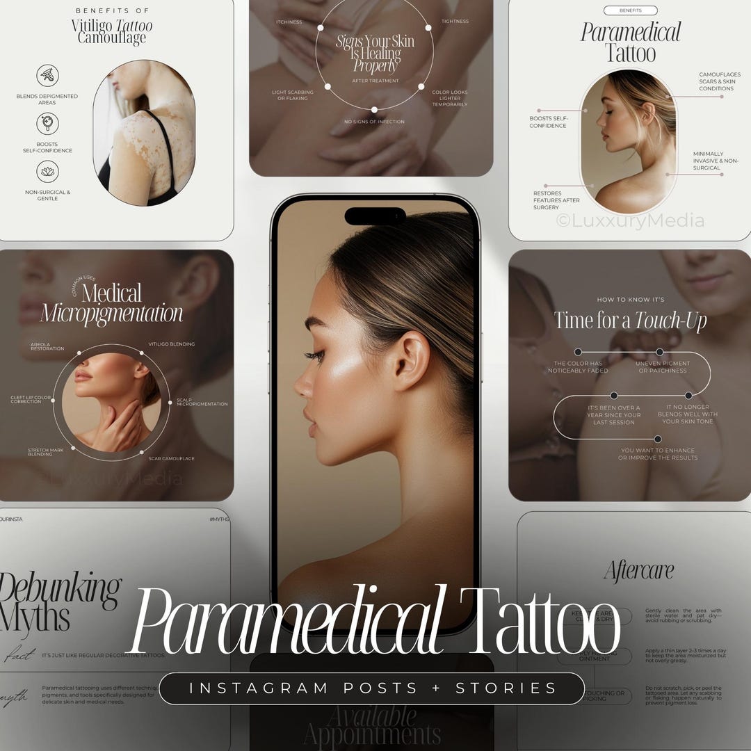 Paramedical Tattoo Instagram Templates | Scar Camouflage Posts ...