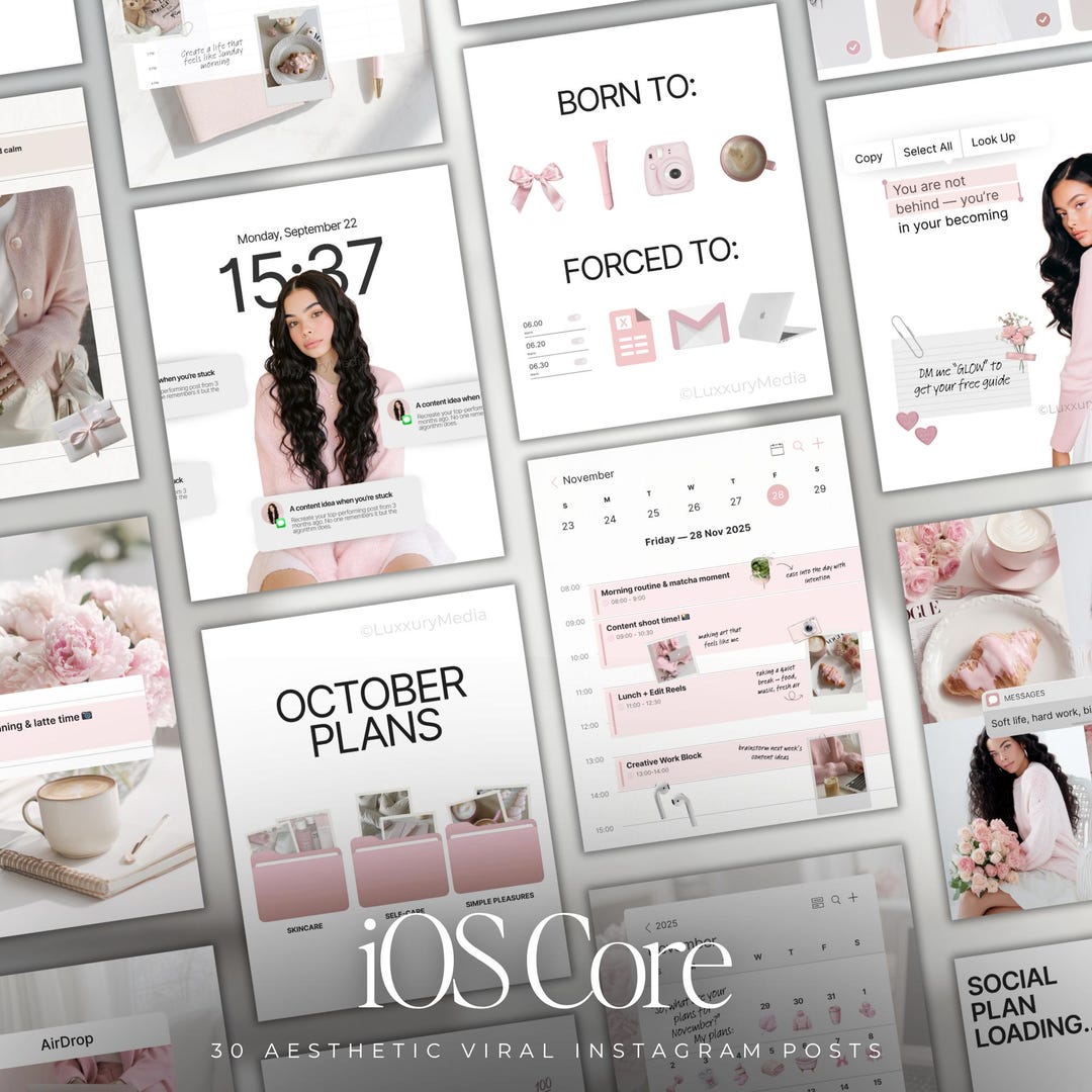 Ios Core Instagram Templates | Aesthetic Social Media Templates ...