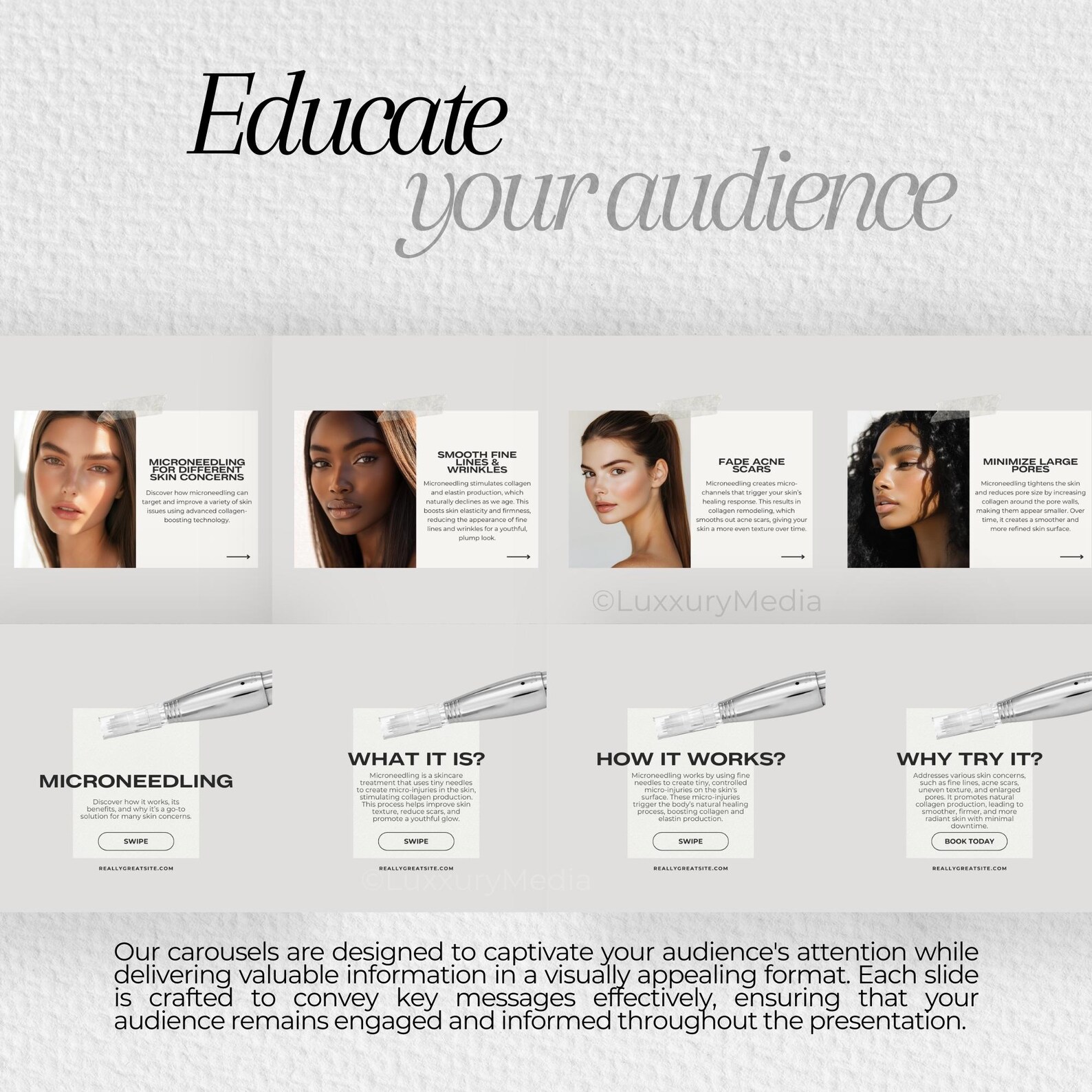 Microneedling Instagram Templates | RF Microneedling Posts | Medspa ...