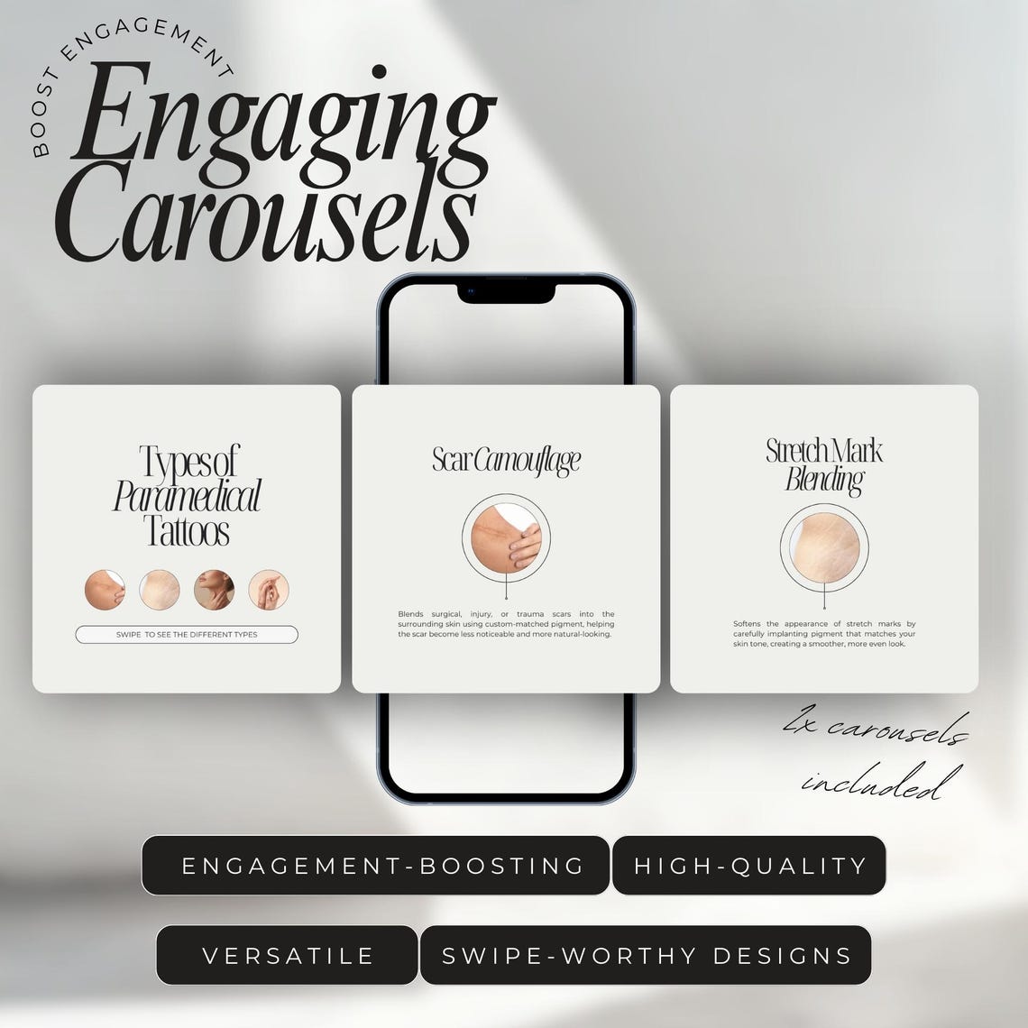 Paramedical Tattoo Instagram Templates | Scar Camouflage Posts ...