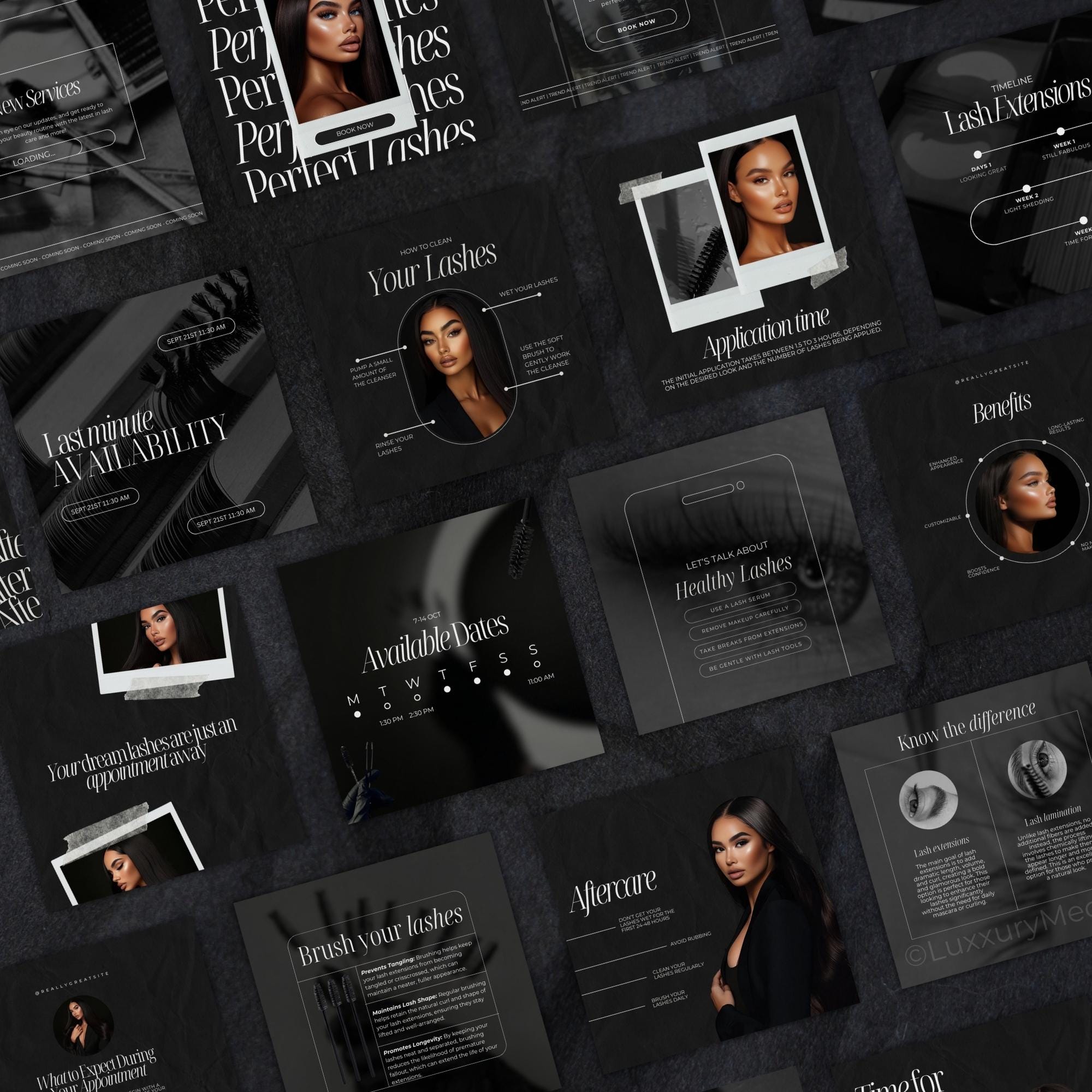 Lash Tech Instagram Templates | Lash Artist Social Media Posts | Lash ...