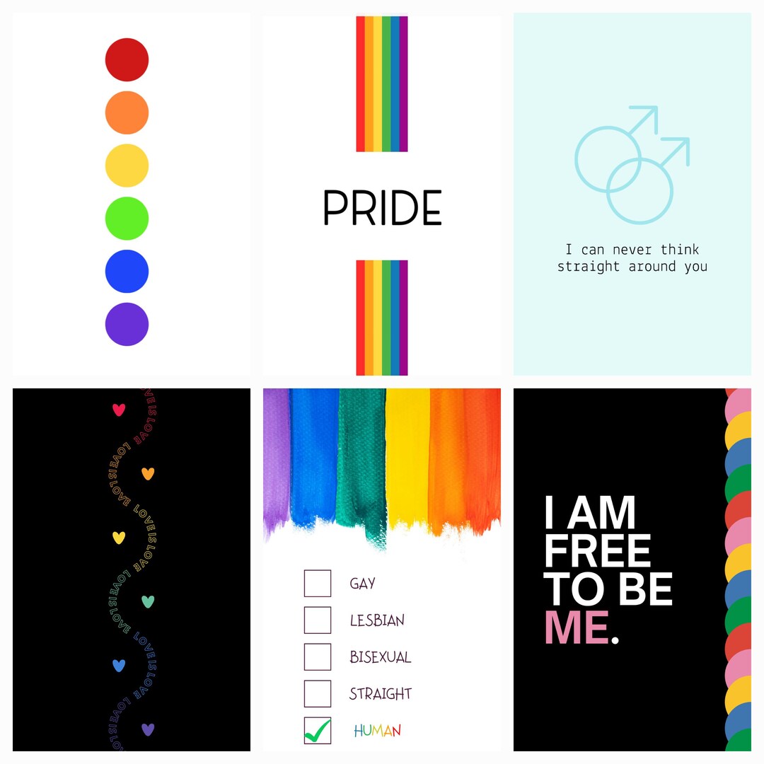 6 LGBTQ Phone Wallpapers/lock-screens Custom Sized - Etsy