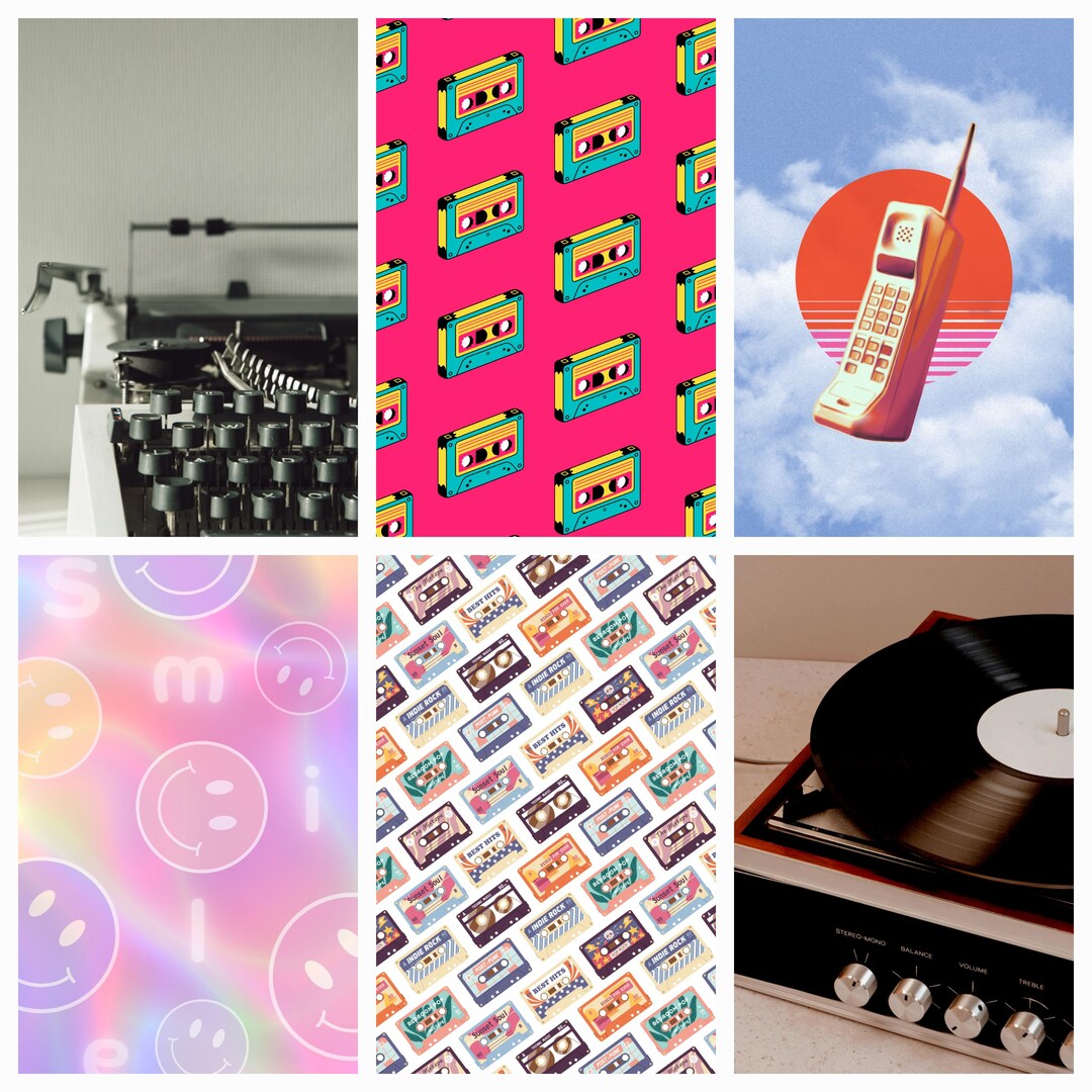 6 Retro Phone Screen Savers/home/lock Screens Custom Sized - Etsy