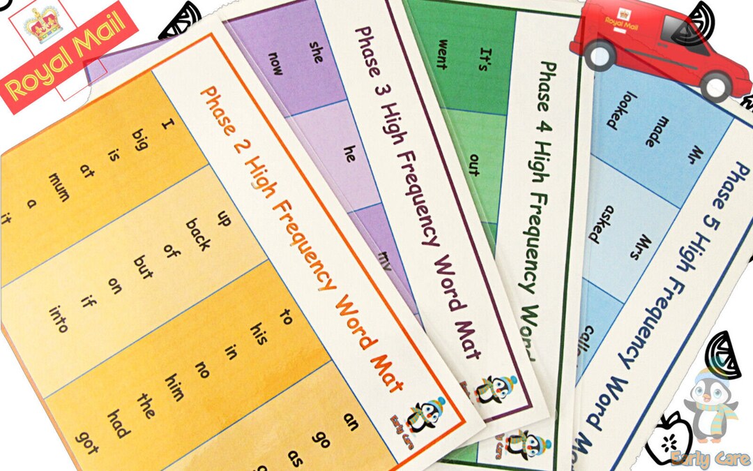 Phases 2 5 High Frequency Phonics Word Mat for Reception and Early ...