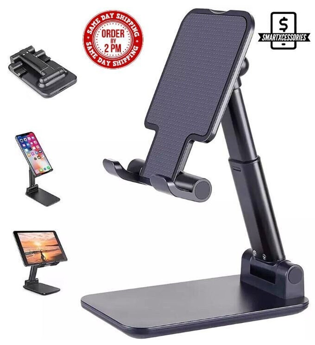Adjustable Height Mobile Phone Desk Stand Holder I iPhone iPad Samsung ...