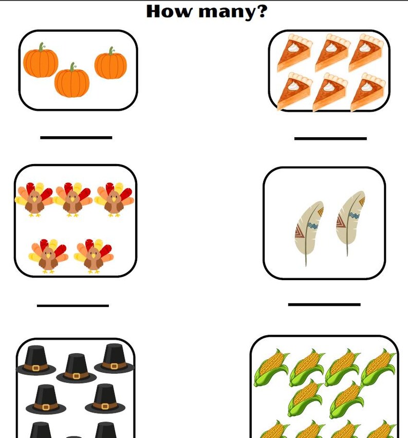 Thanksgiving Activities Prek - Etsy