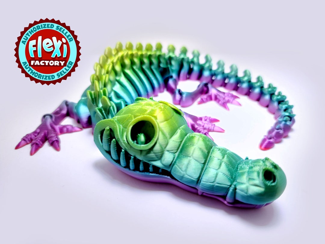 Cute Flexi Crocodile Fully Articulated, 13 Large, High Quality 3D Printed in the USA - Etsy
