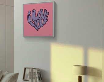 I Love You Printable, Digital Download, Printable Wall Art, Valentines ...