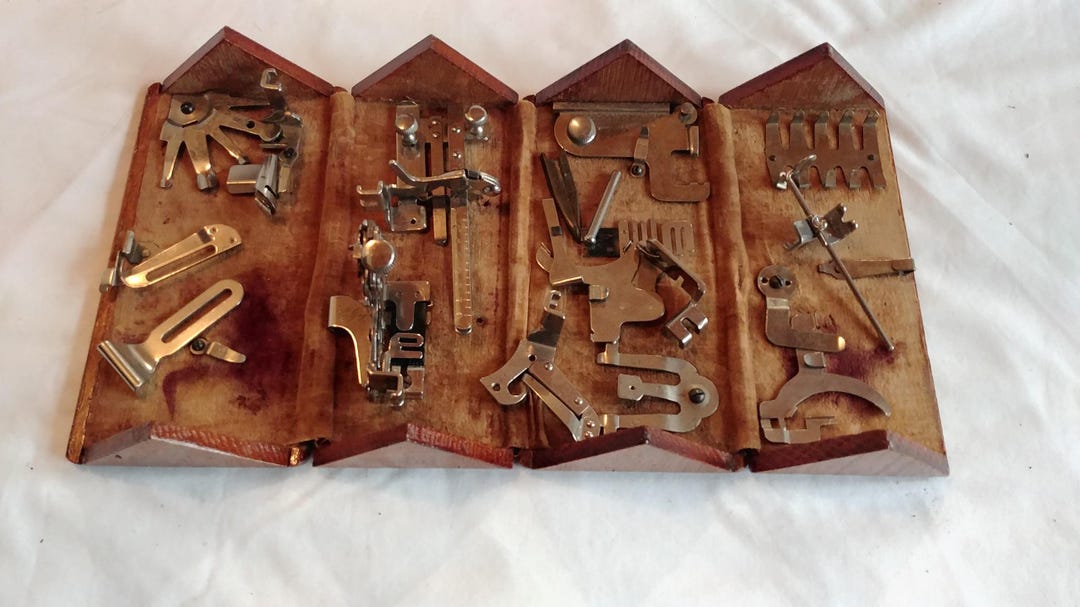 Singer Sewing Machine Oak Puzzle Box 1889 27 / 28, 127 / 128 - Etsy