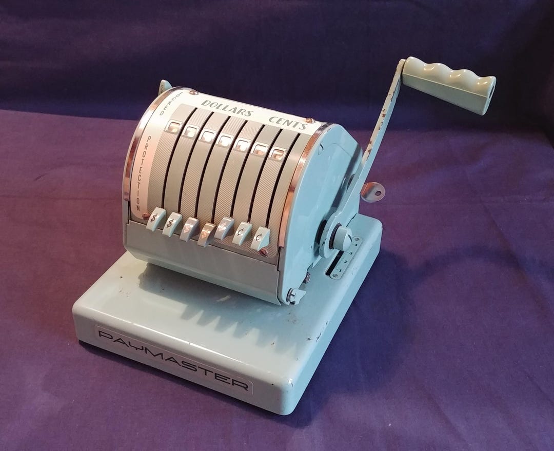 Paymaster X-550 Series 1960's Vintage Lockable Check Writer/embosser ...