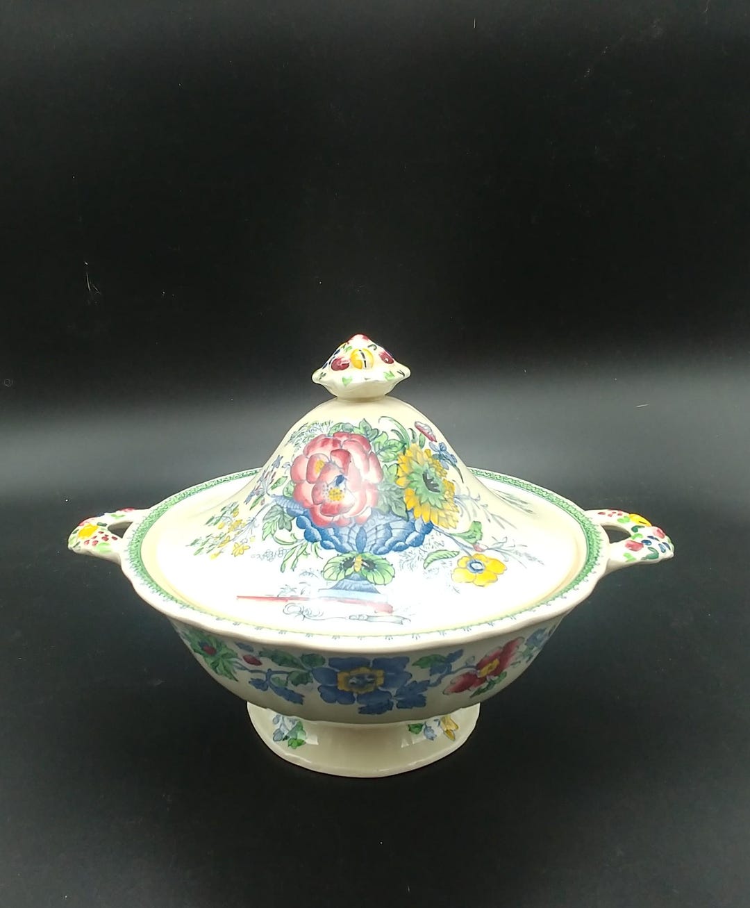 Mason's Strathmore Ironstone Covered Vegetable Serving Bowl England ...