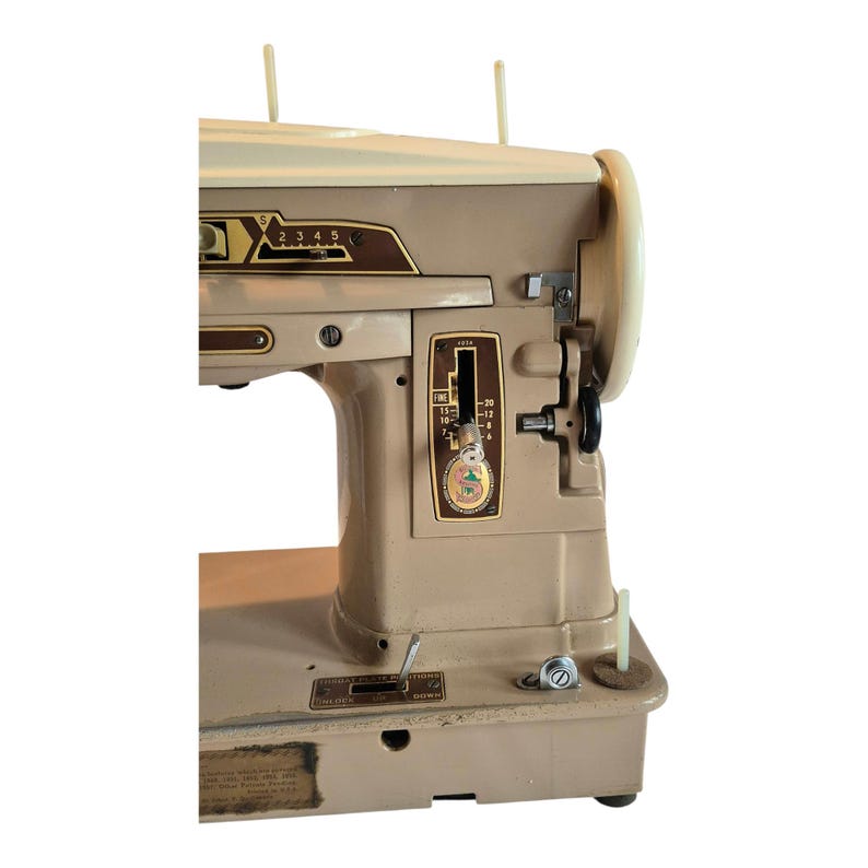 Singer 403A LBOW Slant-o-matic Sewing Machine With W/accessories Circa ...
