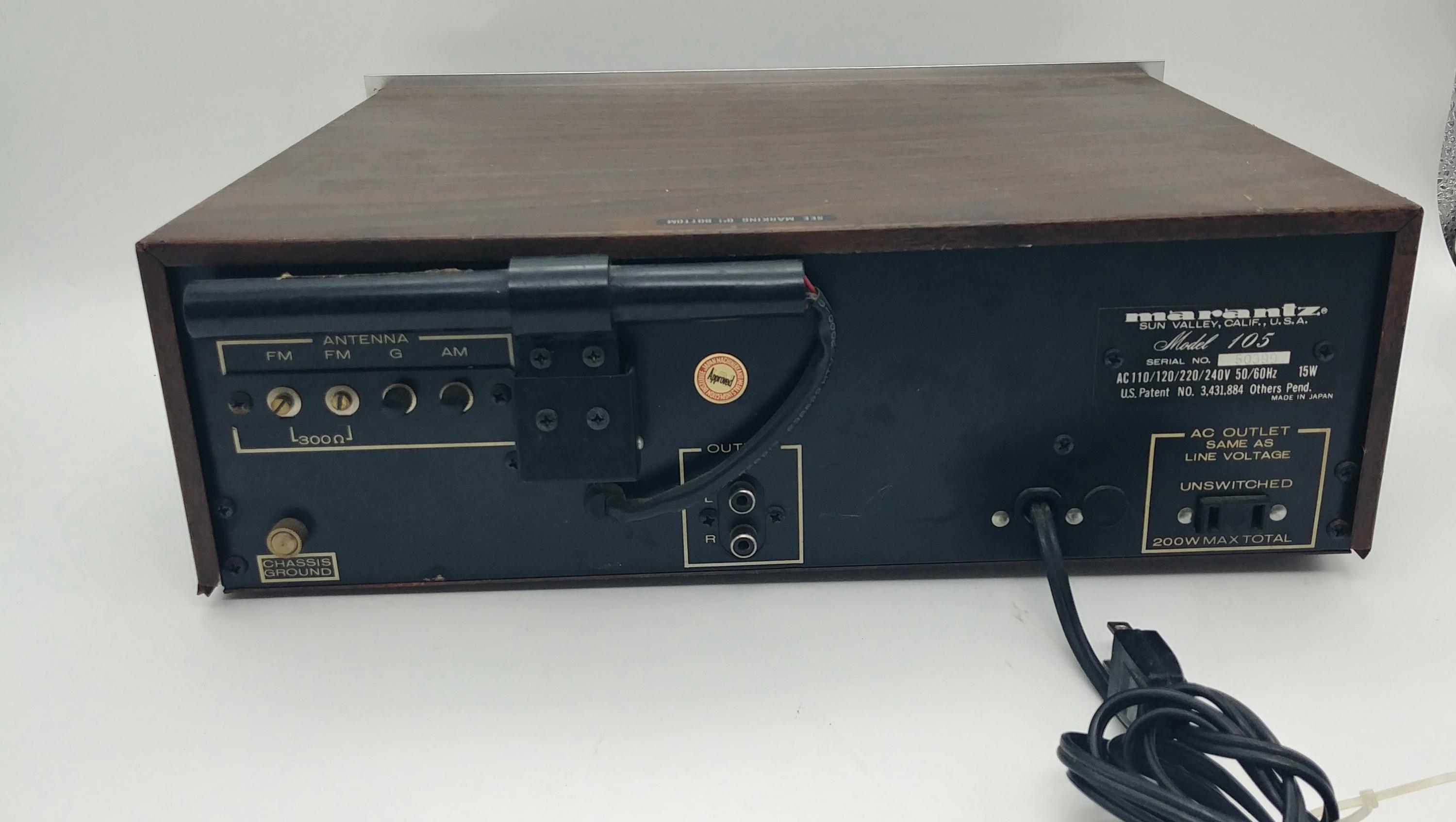 Vintage Marantz Model 105 AM FM Stereophonic Tuner 1970's - Etsy