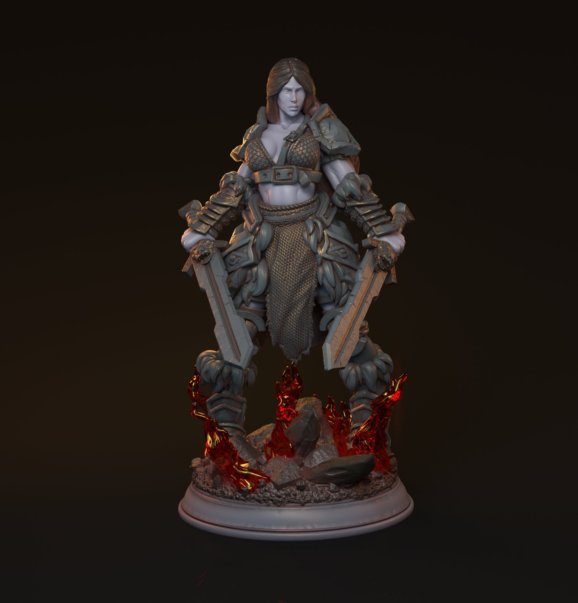 Female Barbarian Diablo 3 3d Model