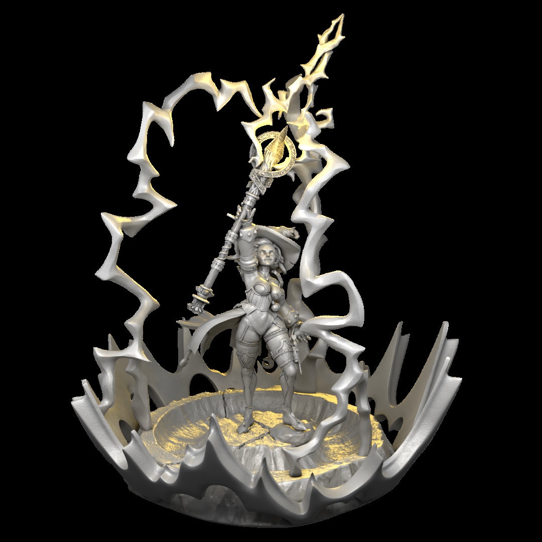 Saelum Lordess of the Tower Call Lightning 32mm Miniature Dnd ...