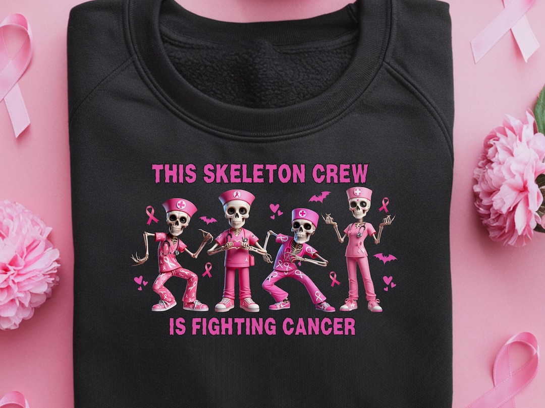 Nurse Skeleton Breast Cancer Awareness PNG, Funny Skeleton Nurse Crew ...