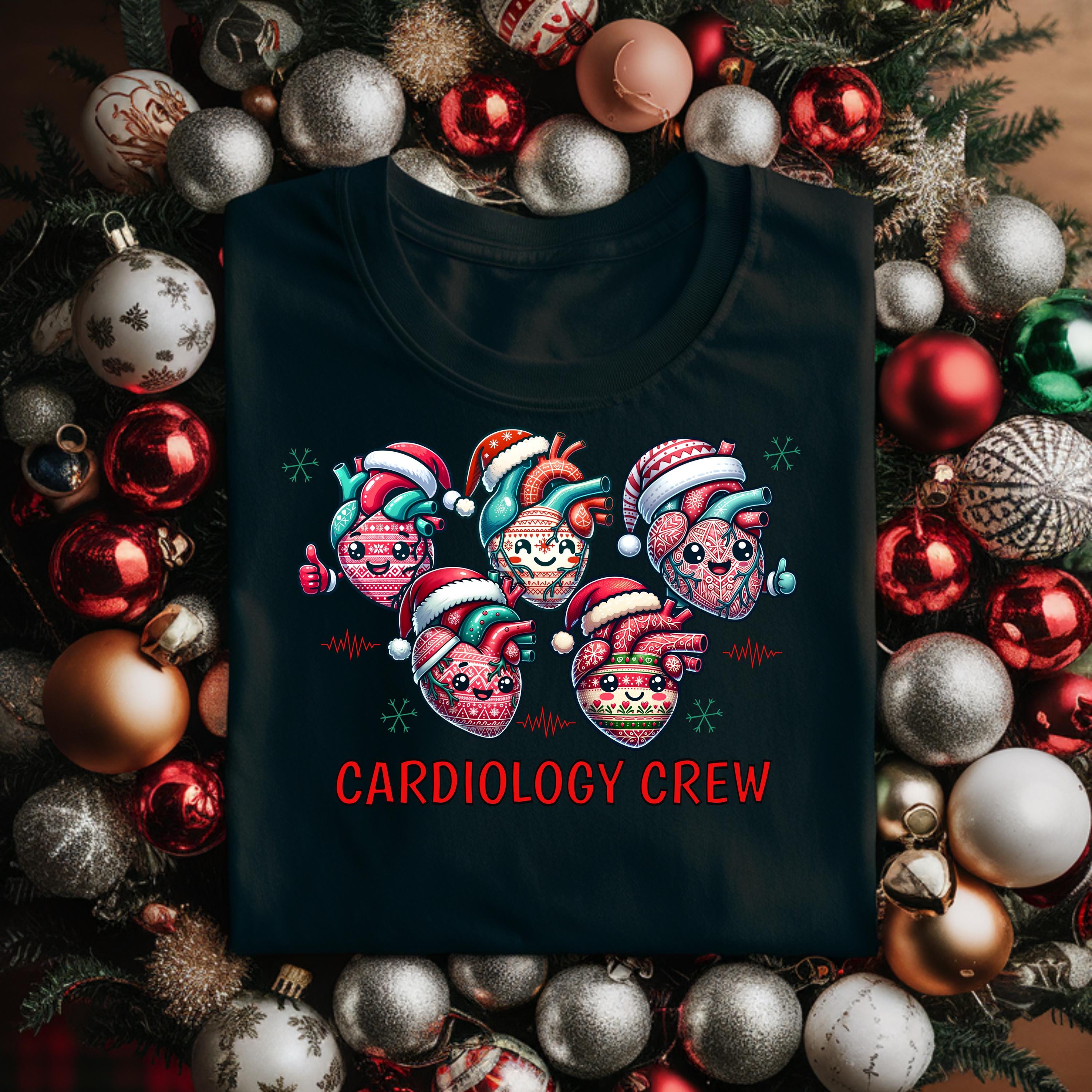Christmas Cardiology Crew Png, Cute Anatomical Heart Holiday Clipart ...