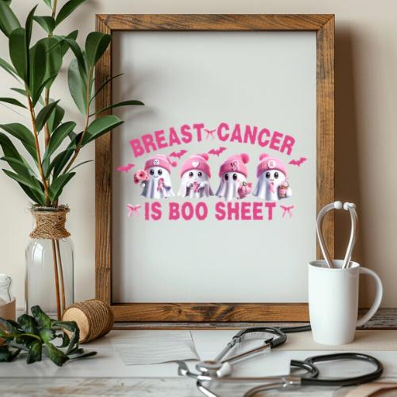Breast Cancer Awareness PNG, Cute Ghost Pink Coquette Checkered 3D ...
