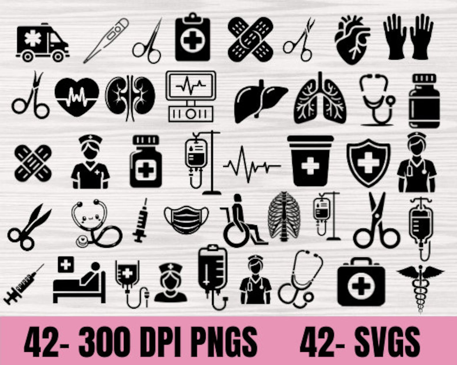 Medical Clipart PNG SVG Bundle, Nurse Doctor Healthcare Worker ...