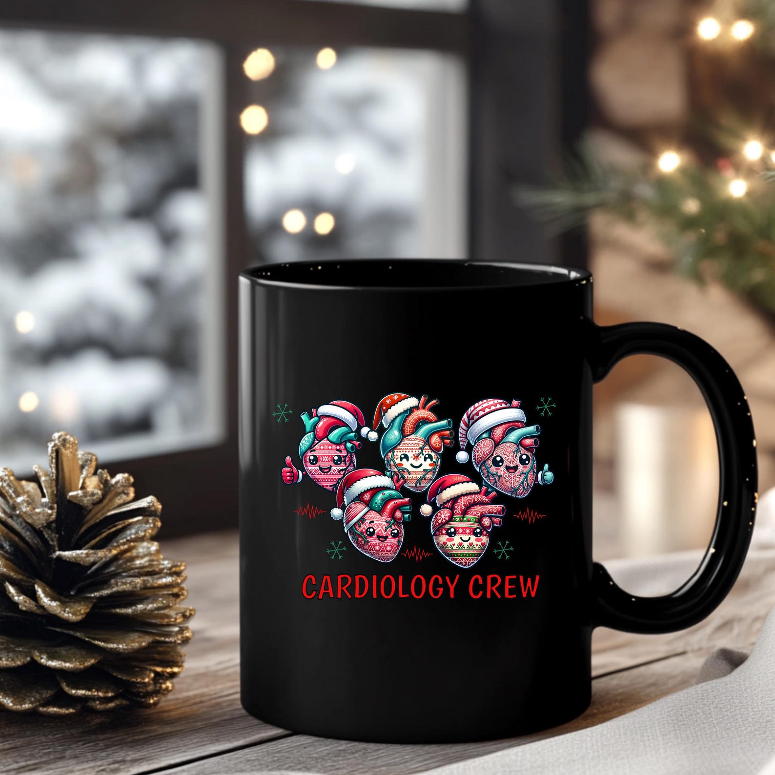 Christmas Cardiology Crew Png, Cute Anatomical Heart Holiday Clipart ...