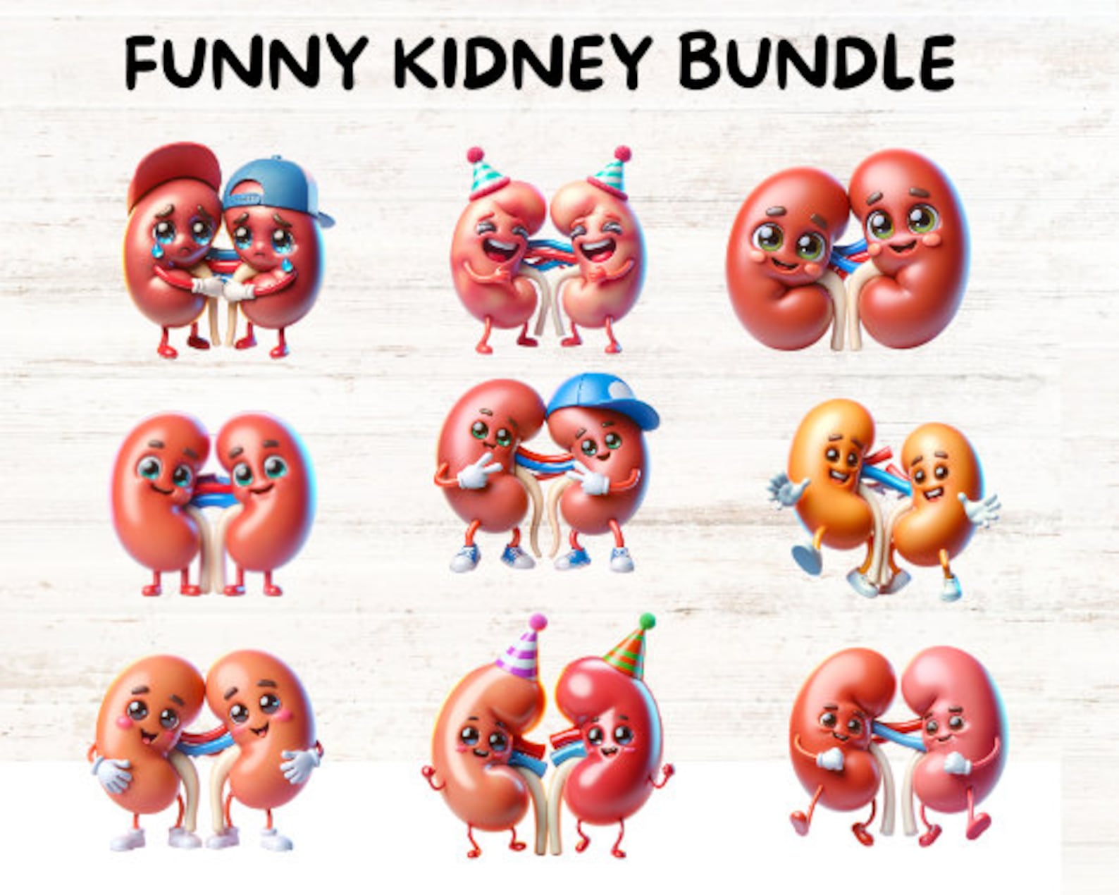 Kidney PNG Bundle, Dialysis Nurse Bundle Clipart Funny Nephrology ...