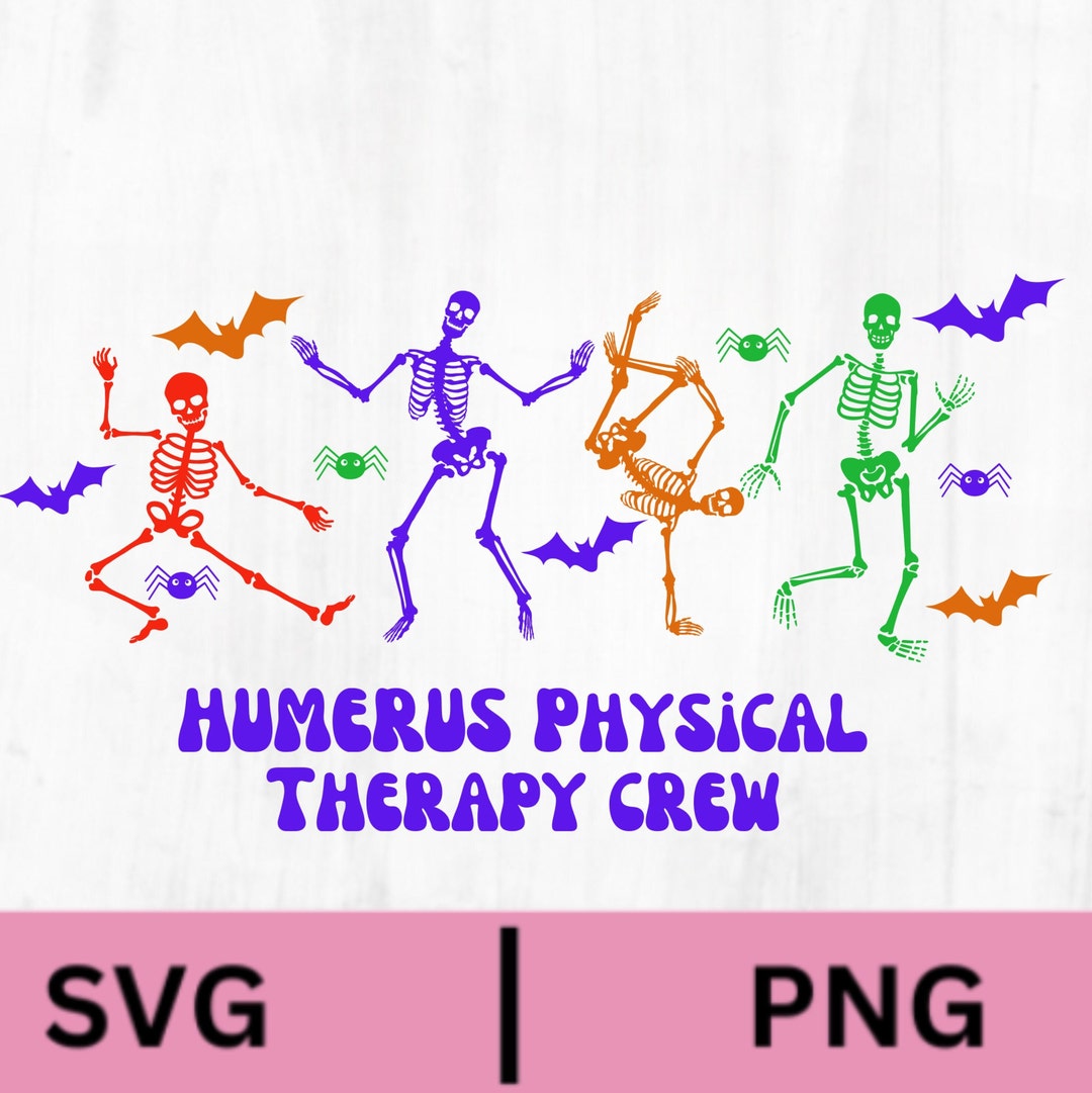 Halloween Physical Therapy Png SVG Funny Skeletons PT Crew - Etsy