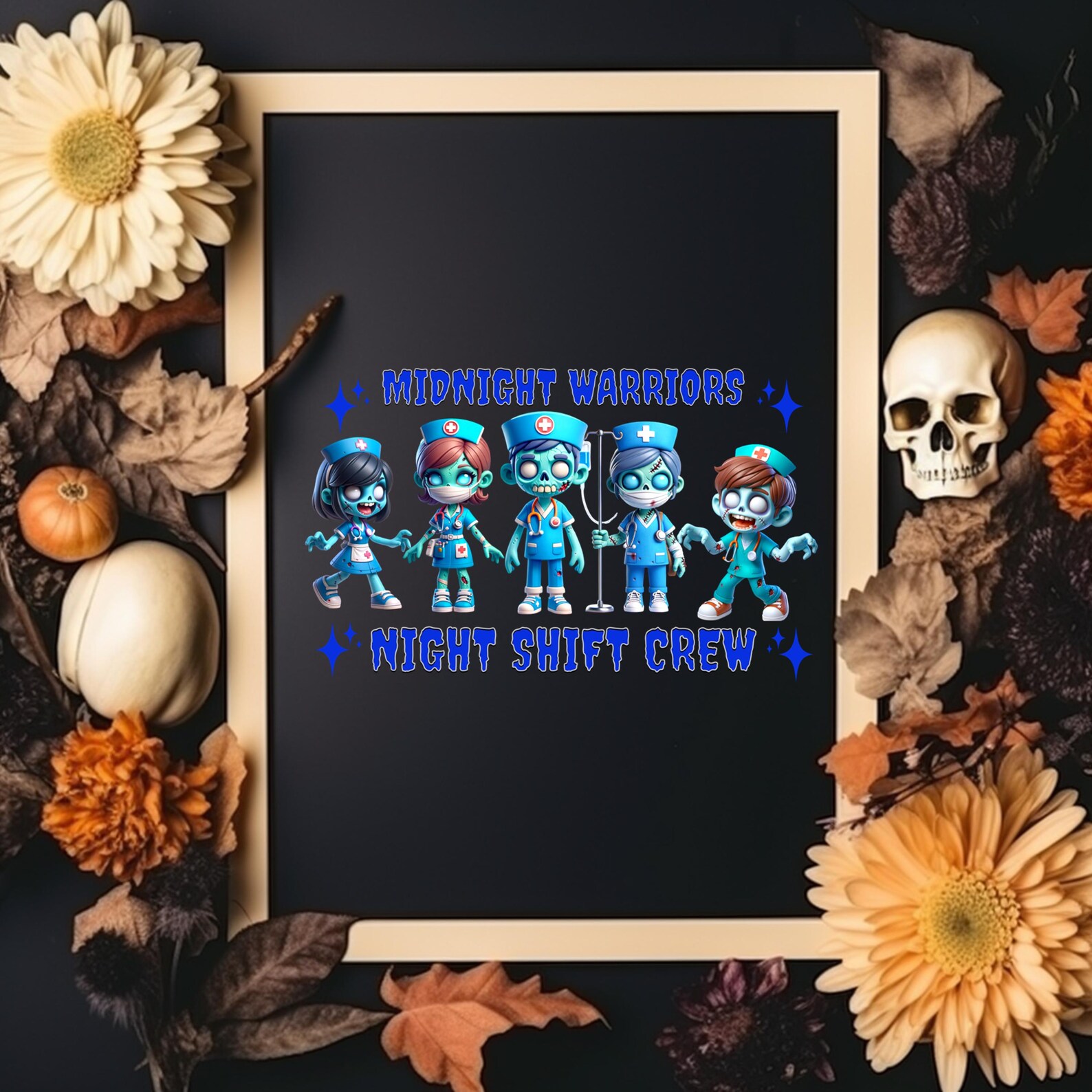 Halloween Night Shift Crew Png, Spooky Midnight Nurse Health Care ...