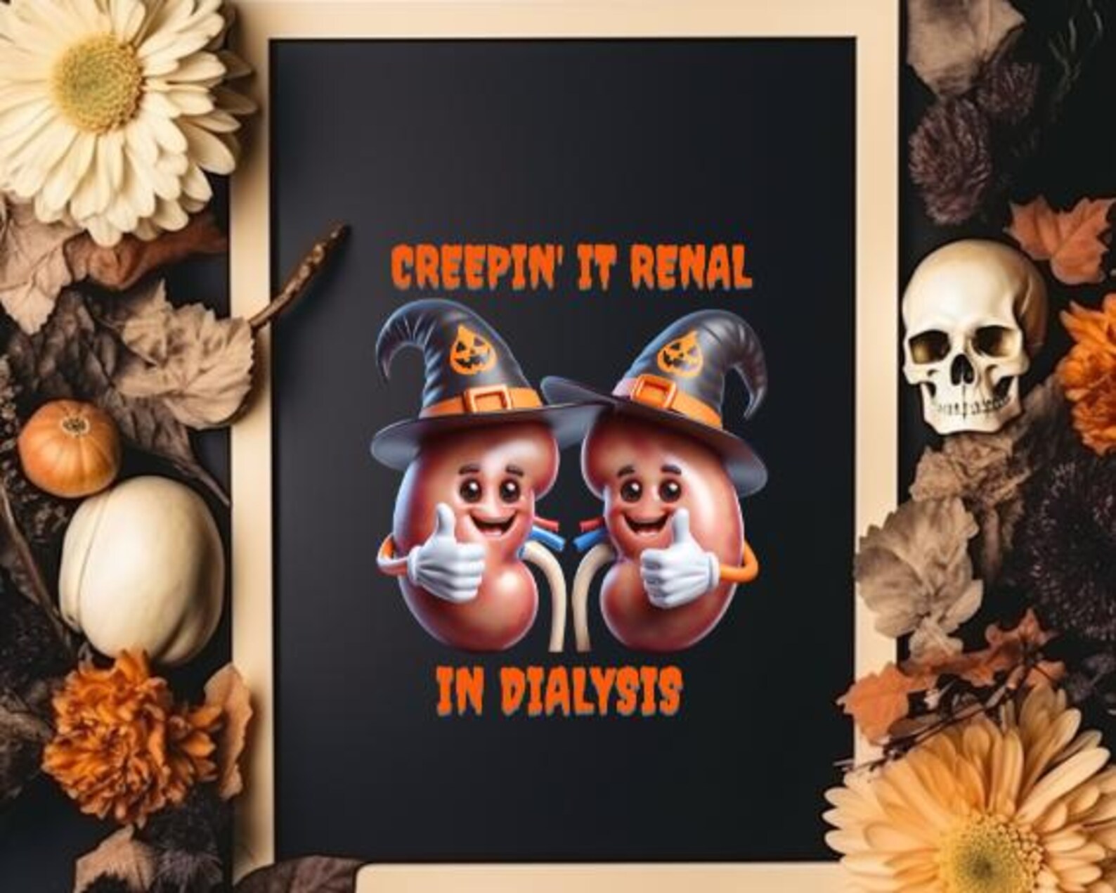 Halloween Dialysis Halloween 3D0 Funny Kidney PNG Design, Spooky ...