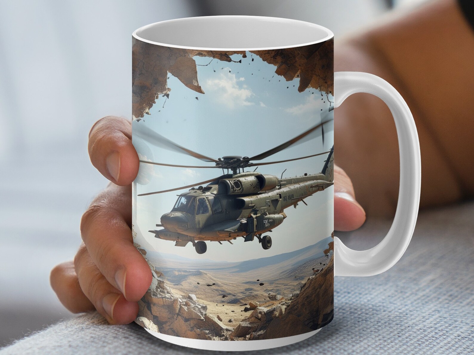 Military Helicopter 3D Mug Wrap Design PNG, Pilot 11 Oz and 15 Oz Mug ...