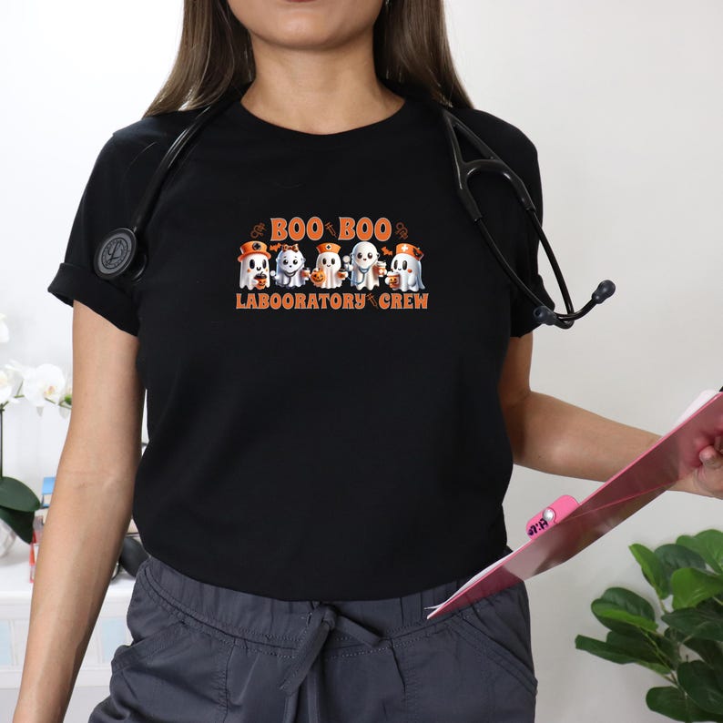 Halloween Laboratory Crew Ghost PNG, 3D Cute Phlebotomy Lab Technician ...