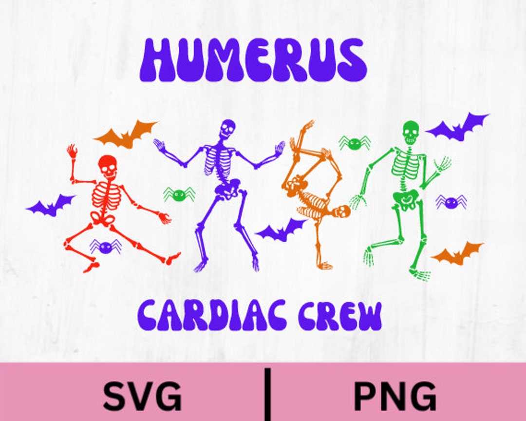 Halloween Cardiac SVG Png, Funny Skeletons Cardiac Crew, Fall Svg ...