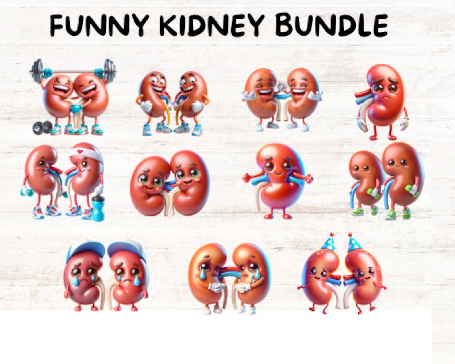 Kidney PNG Bundle, Dialysis Nurse Bundle Clipart Funny Nephrology ...