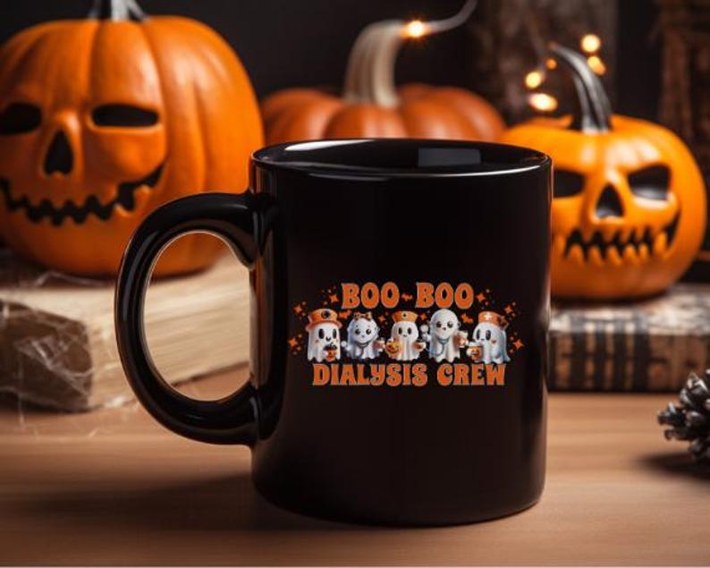 Halloween Dialysis Boo Boo Crew PNG, 3D Cute Halloween Ghost With ...